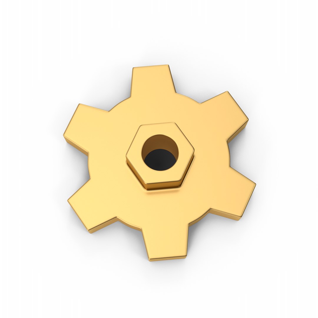 3D Gold Gear - TurboSquid 2296847