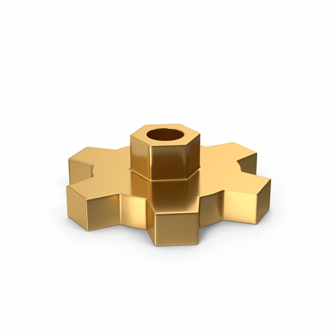 3D Gold Gear - TurboSquid 2296847