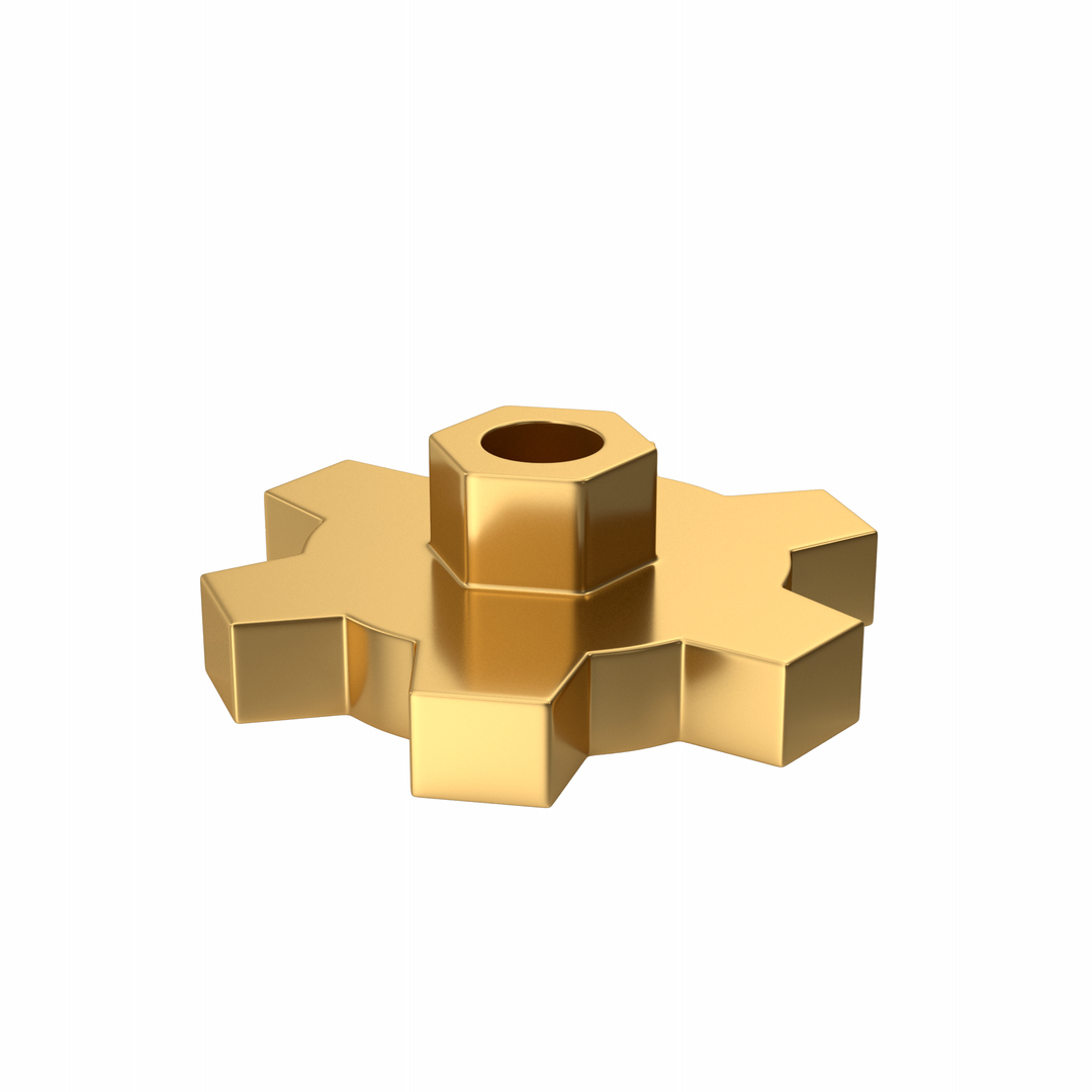 3D Gold Gear - TurboSquid 2296847