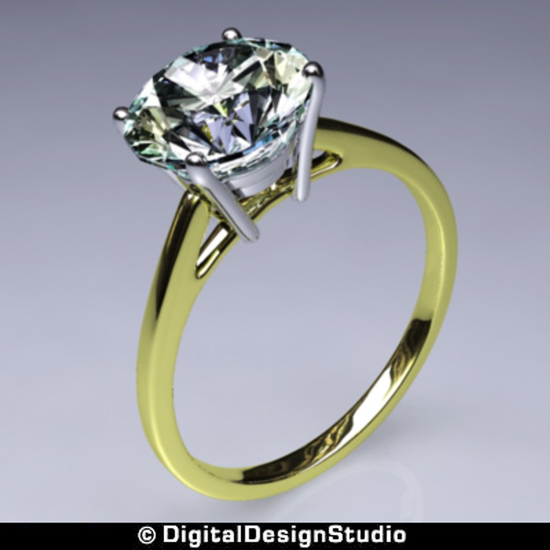3d Model Of Diamond Rings