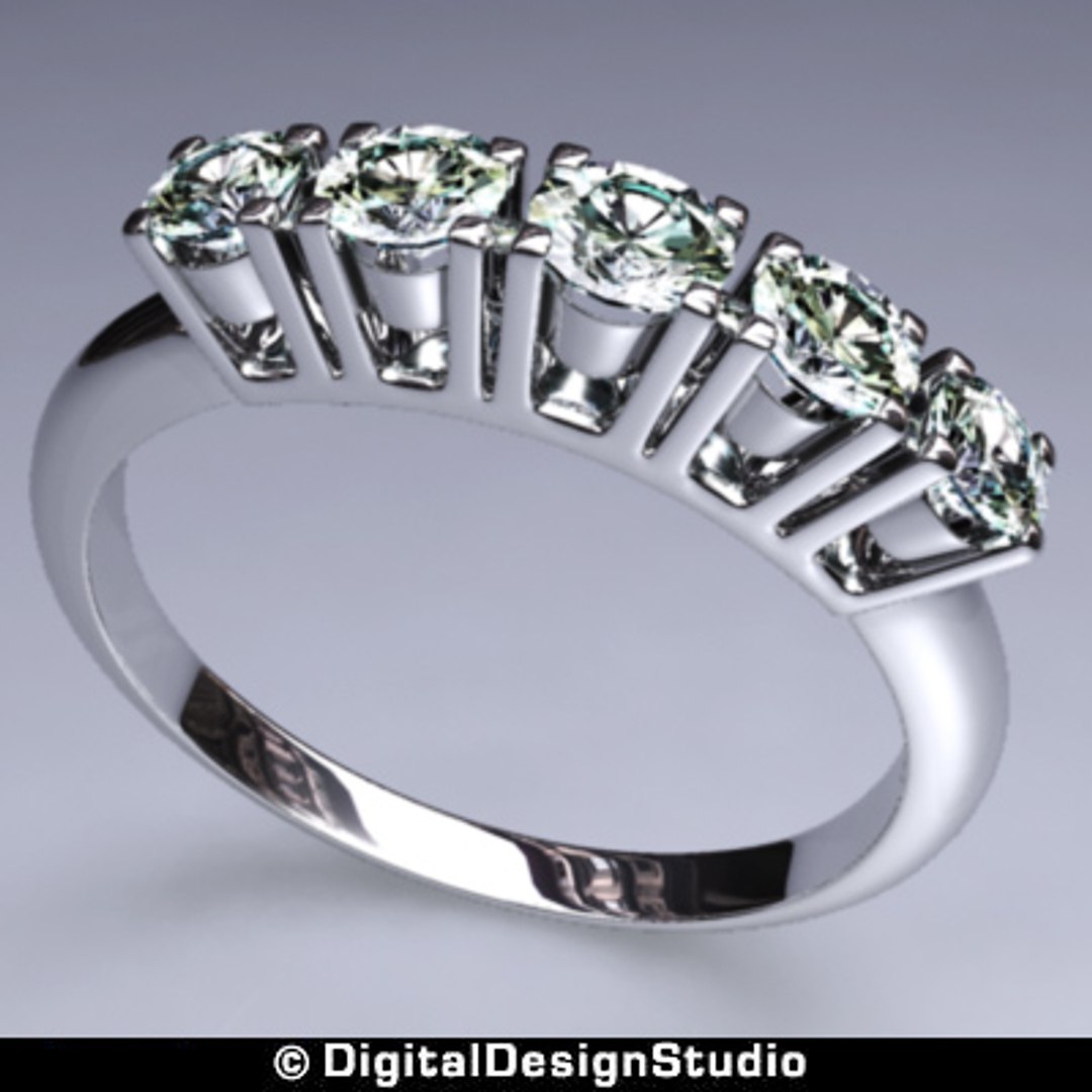 3d Model Of Diamond Rings