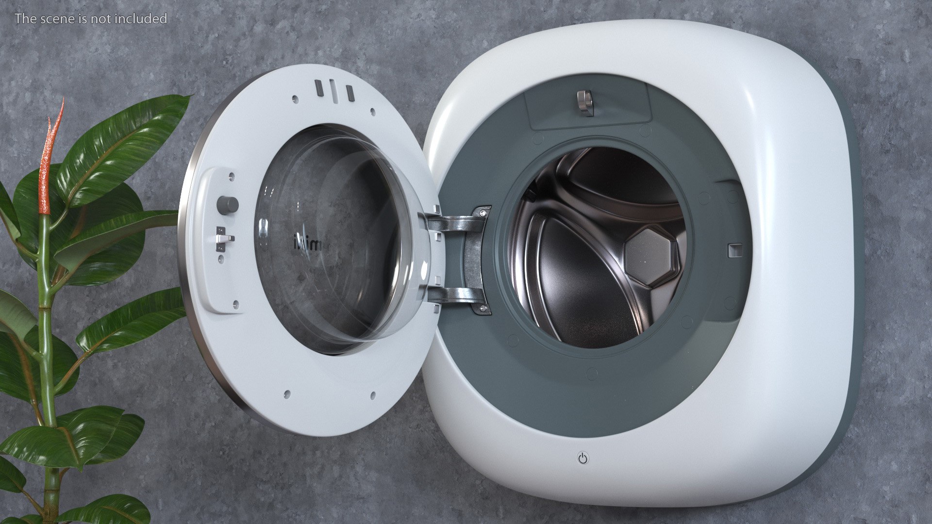 3D Model Wall Mounted Washer Dryer Machine Daewoo White - TurboSquid ...