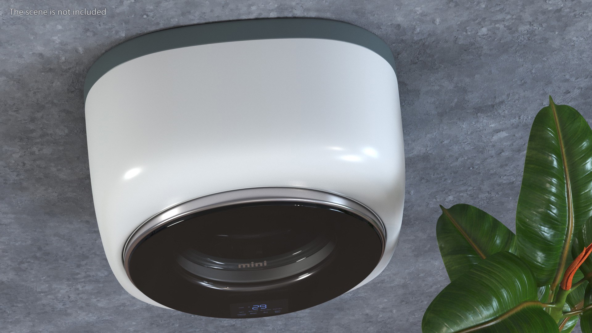 3D Model Wall Mounted Washer Dryer Machine Daewoo White - TurboSquid ...