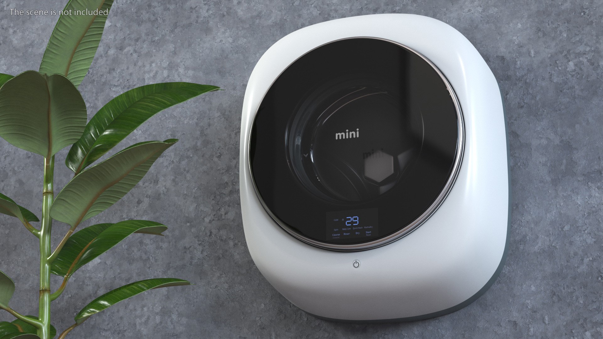 3D Model Wall Mounted Washer Dryer Machine Daewoo White - TurboSquid ...