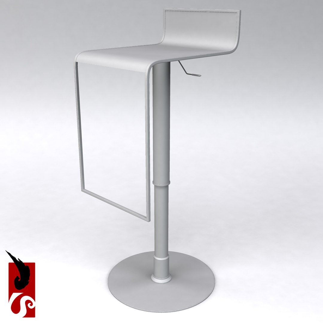 3d model bar stool 002