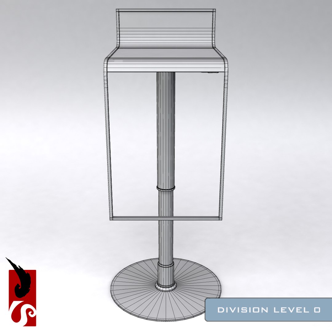 3d model bar stool 002