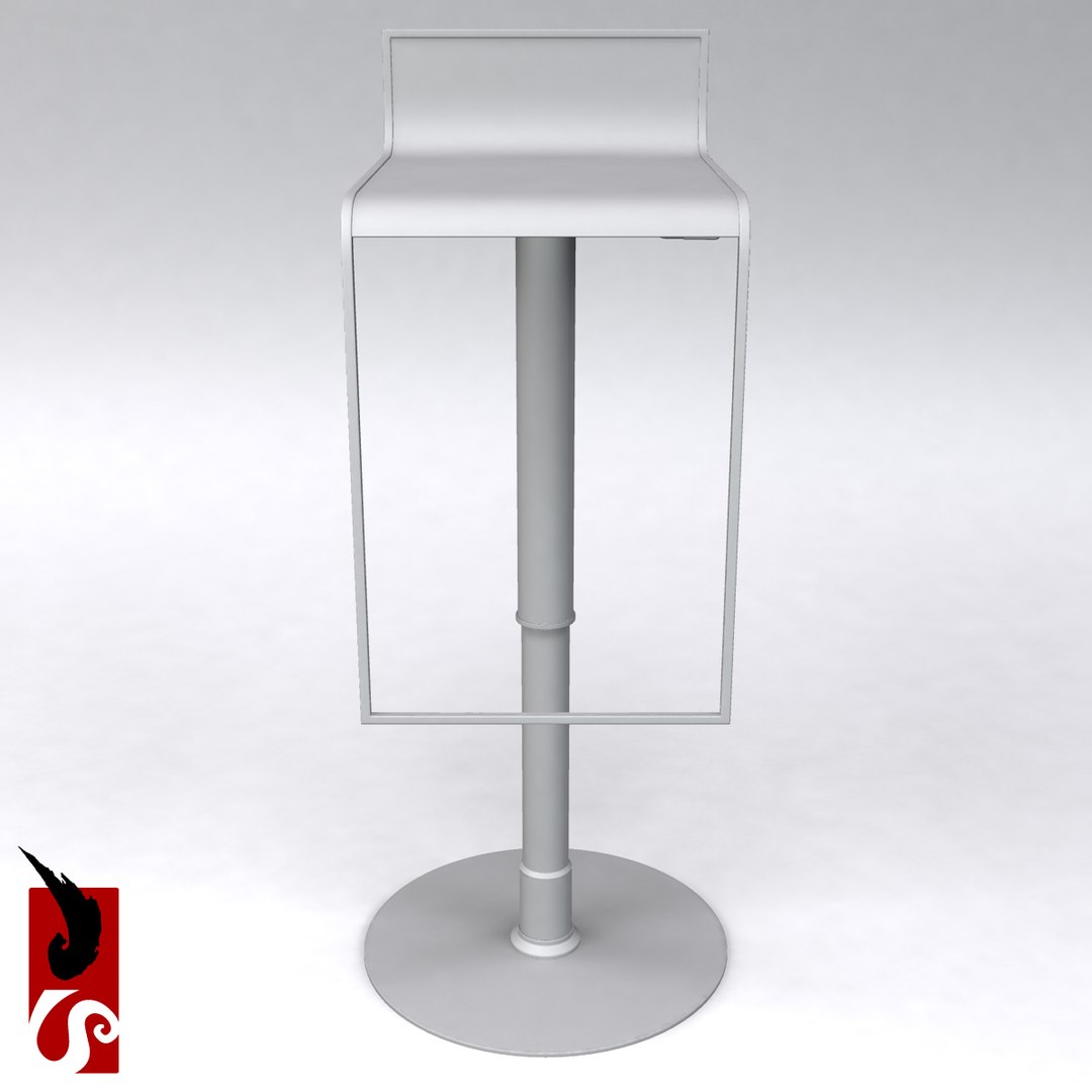 3d model bar stool 002