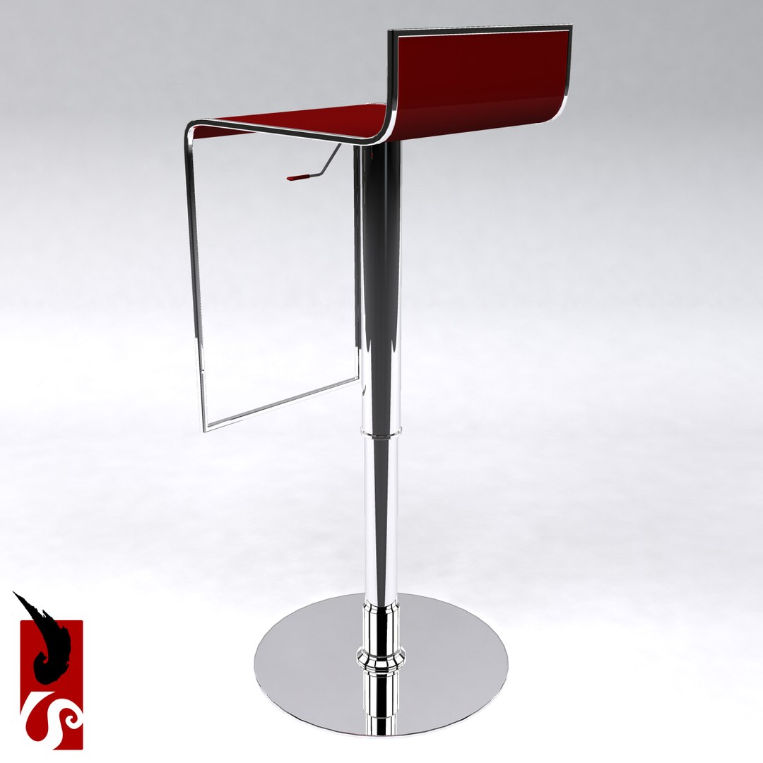 3d model bar stool 002