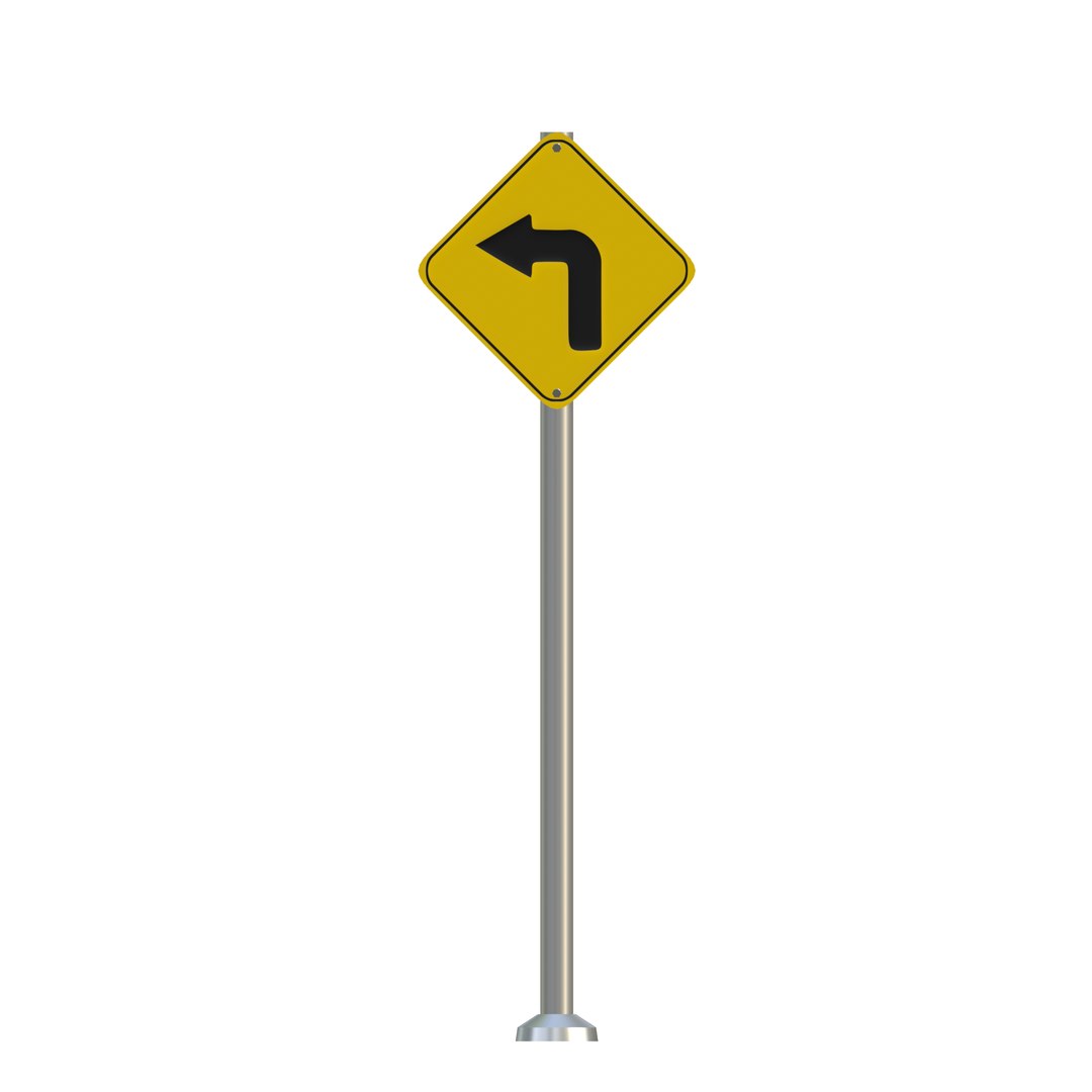 3D Sharp Turn Traffic Sign - TurboSquid 2373094