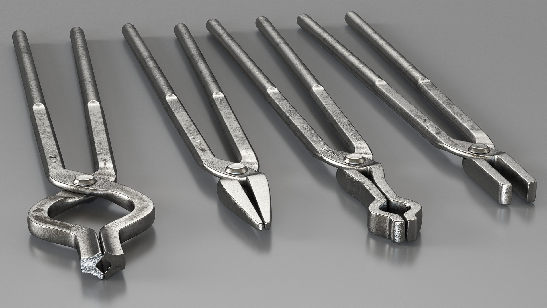 Blacksmith Tongs Set 3D Model - TurboSquid 1468941