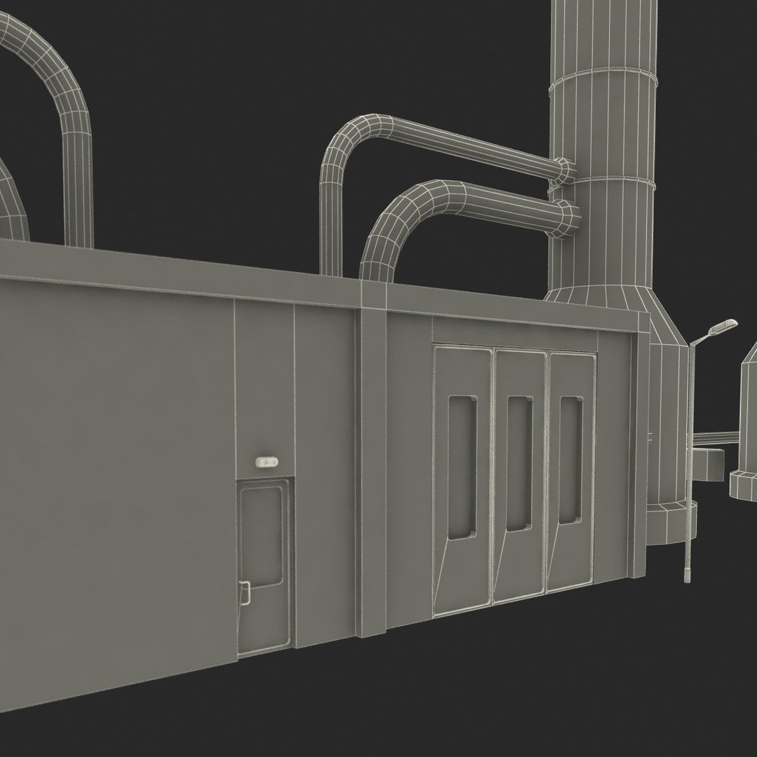 3d model of geothermal power plant