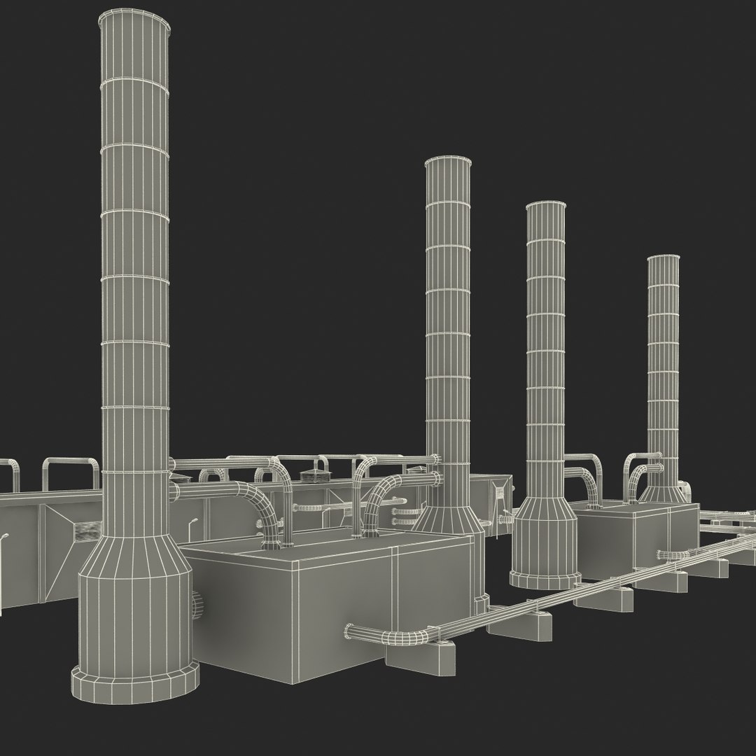 3d model of geothermal power plant