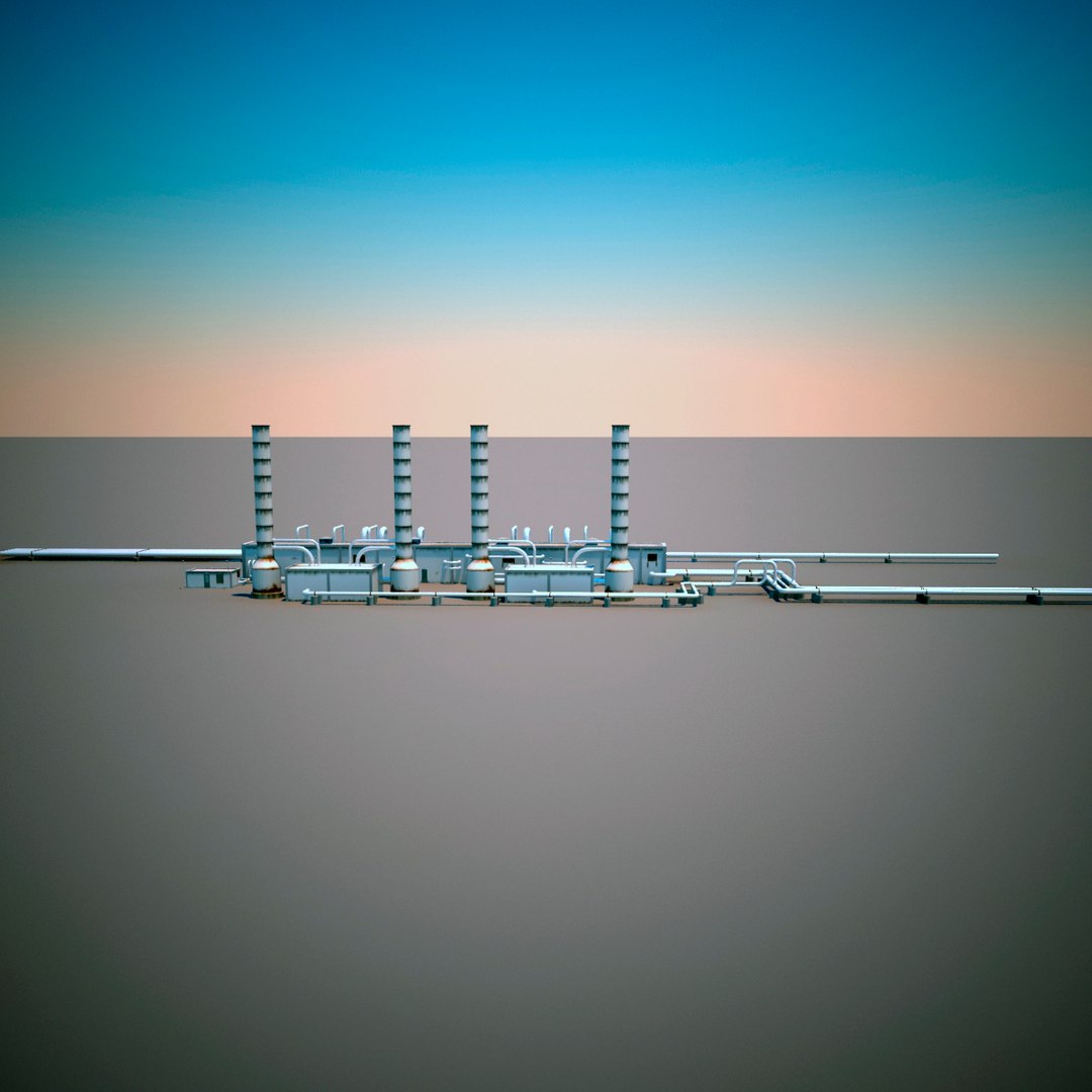 3d Model Of Geothermal Power Plant
