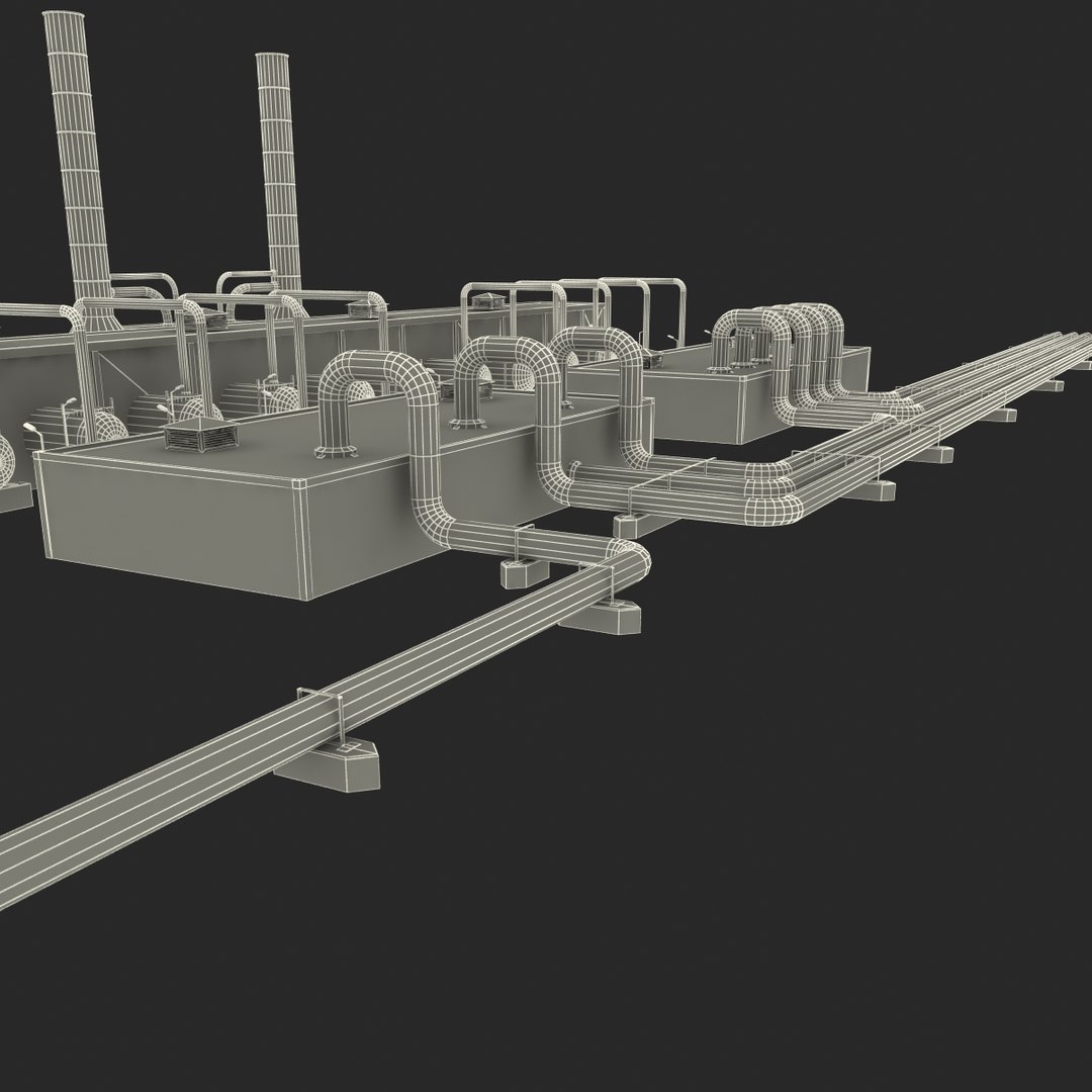 3d model of geothermal power plant