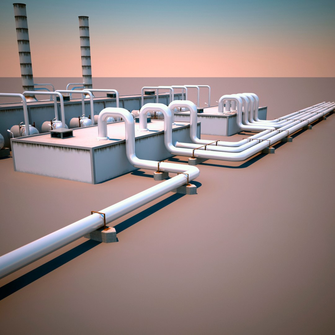 3d model of geothermal power plant