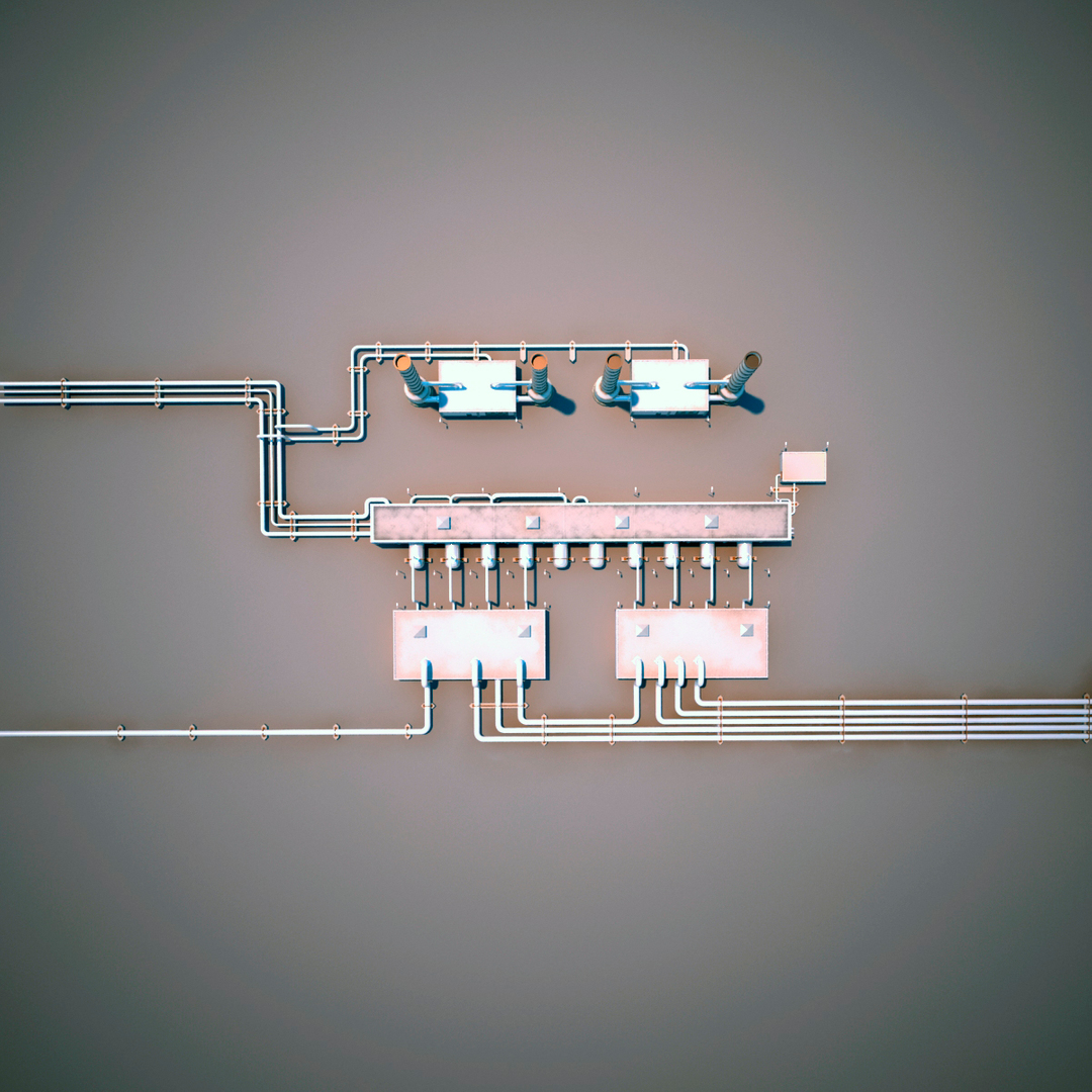 3d model of geothermal power plant