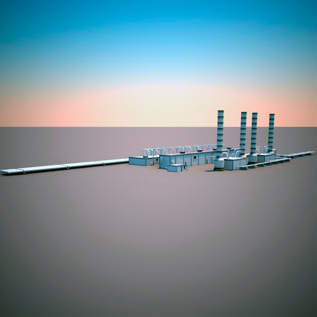 3d Model Of Geothermal Power Plant