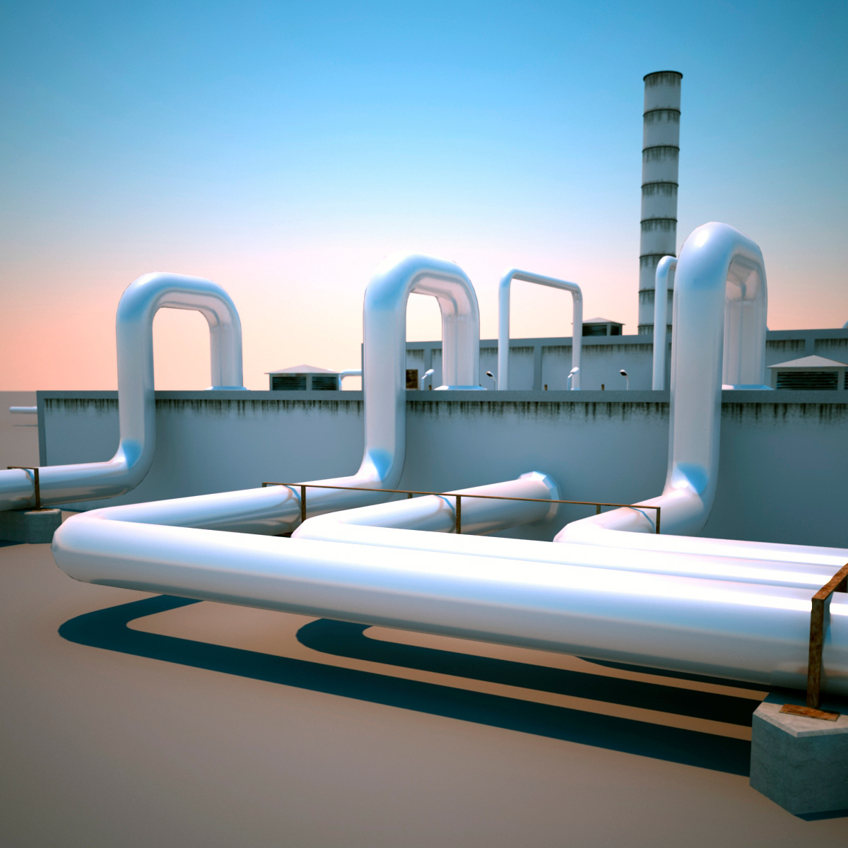 3d model of geothermal power plant