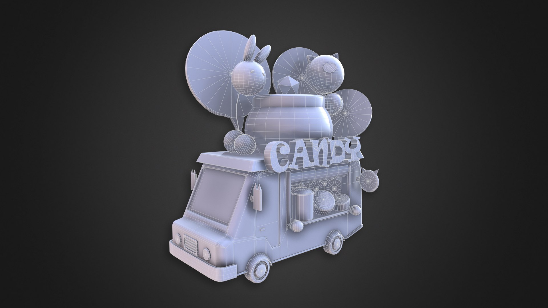 Asset - Cartoons - Food Car - Candy 3D Model - TurboSquid 2153216