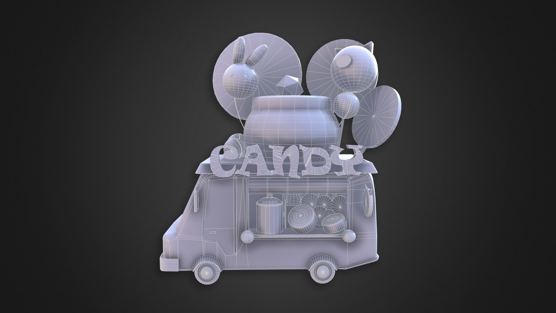 Asset - Cartoons - Food Car - Candy 3D Model - TurboSquid 2153216
