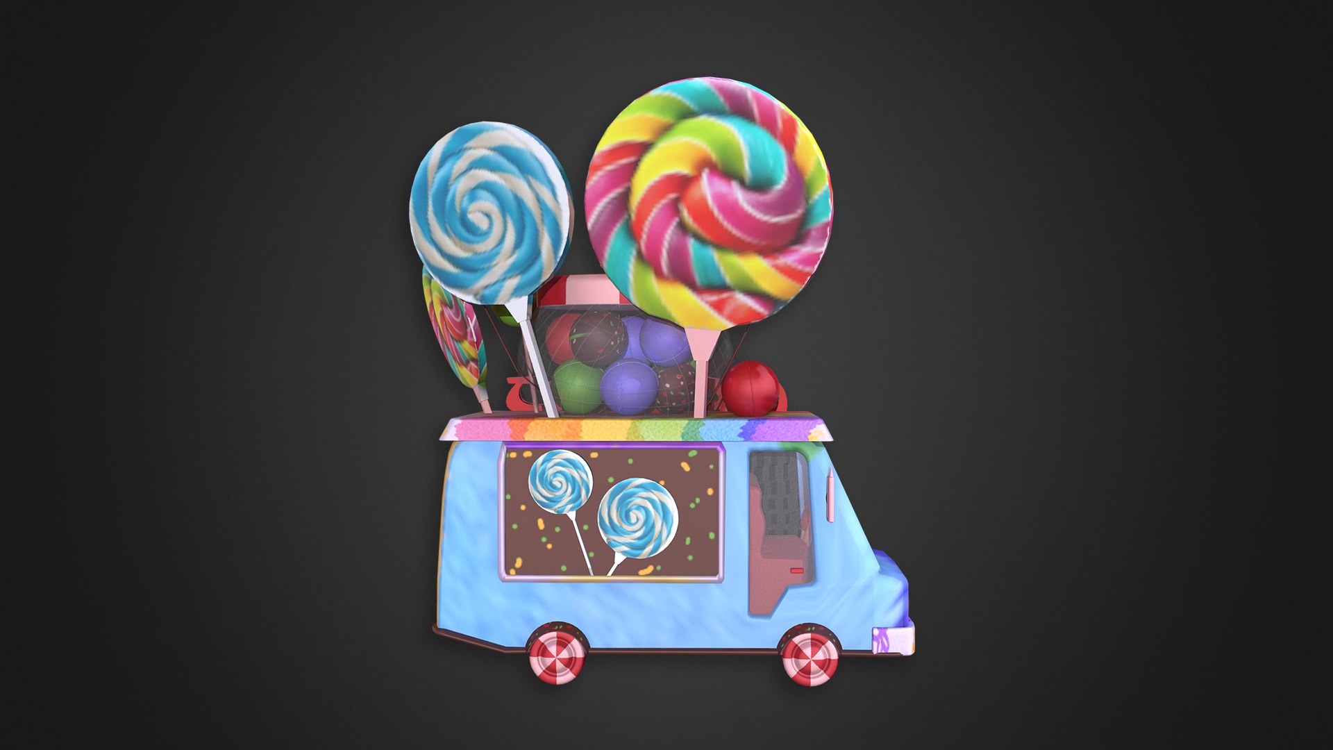 Asset - Cartoons - Food Car - Candy 3D Model - TurboSquid 2153216