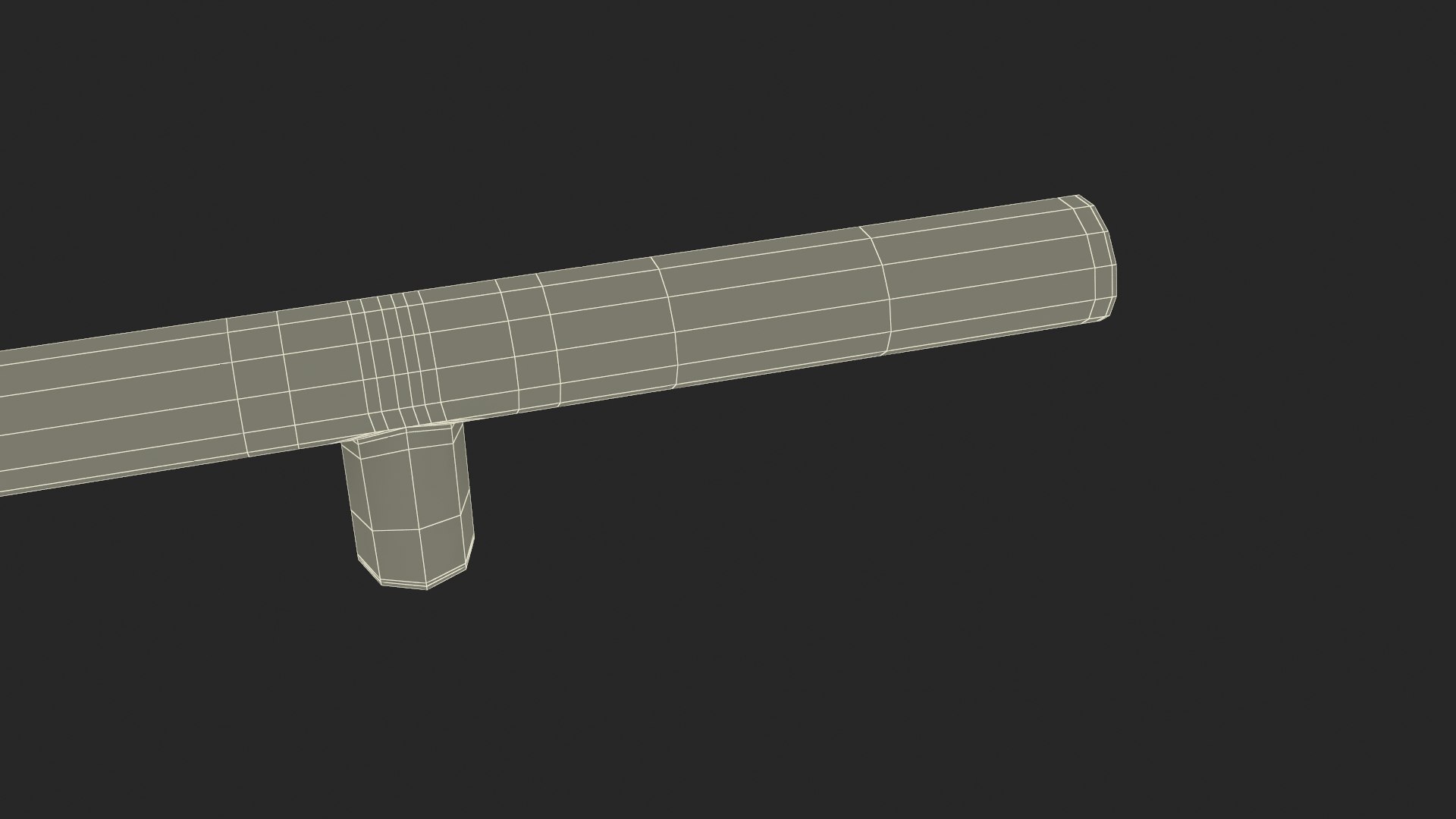 Door Handle Straight Round Metal 3D Model - TurboSquid 2232369