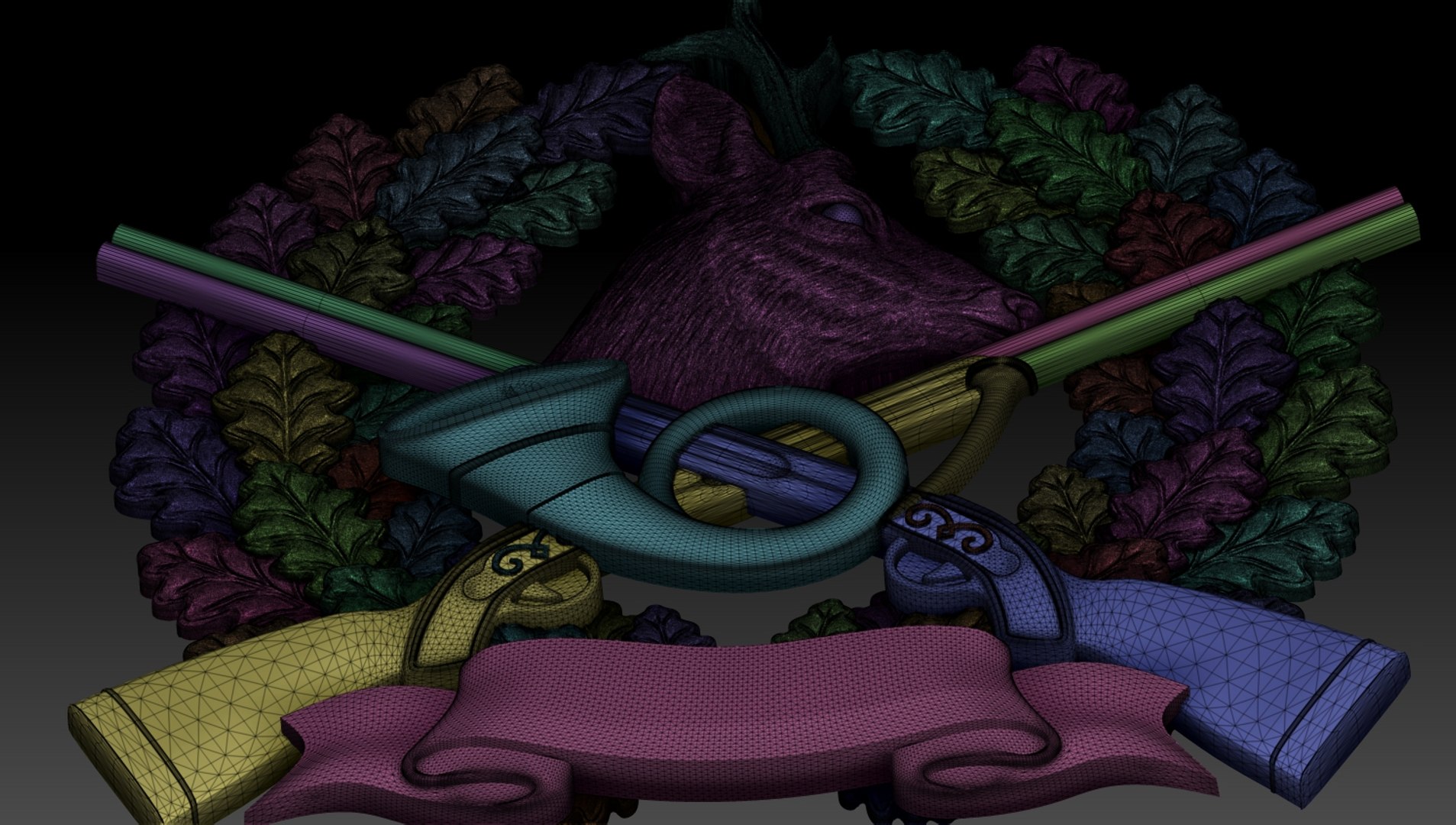 Hunting Badges 3D Model - TurboSquid 1415440