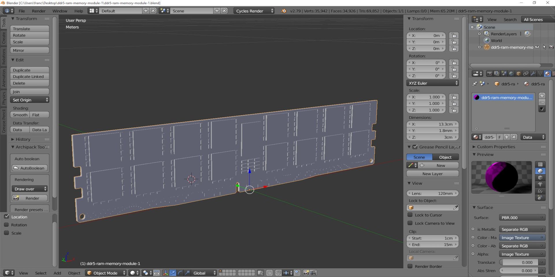 DDR5 RAM Memory Module 1 3D - TurboSquid 1793079