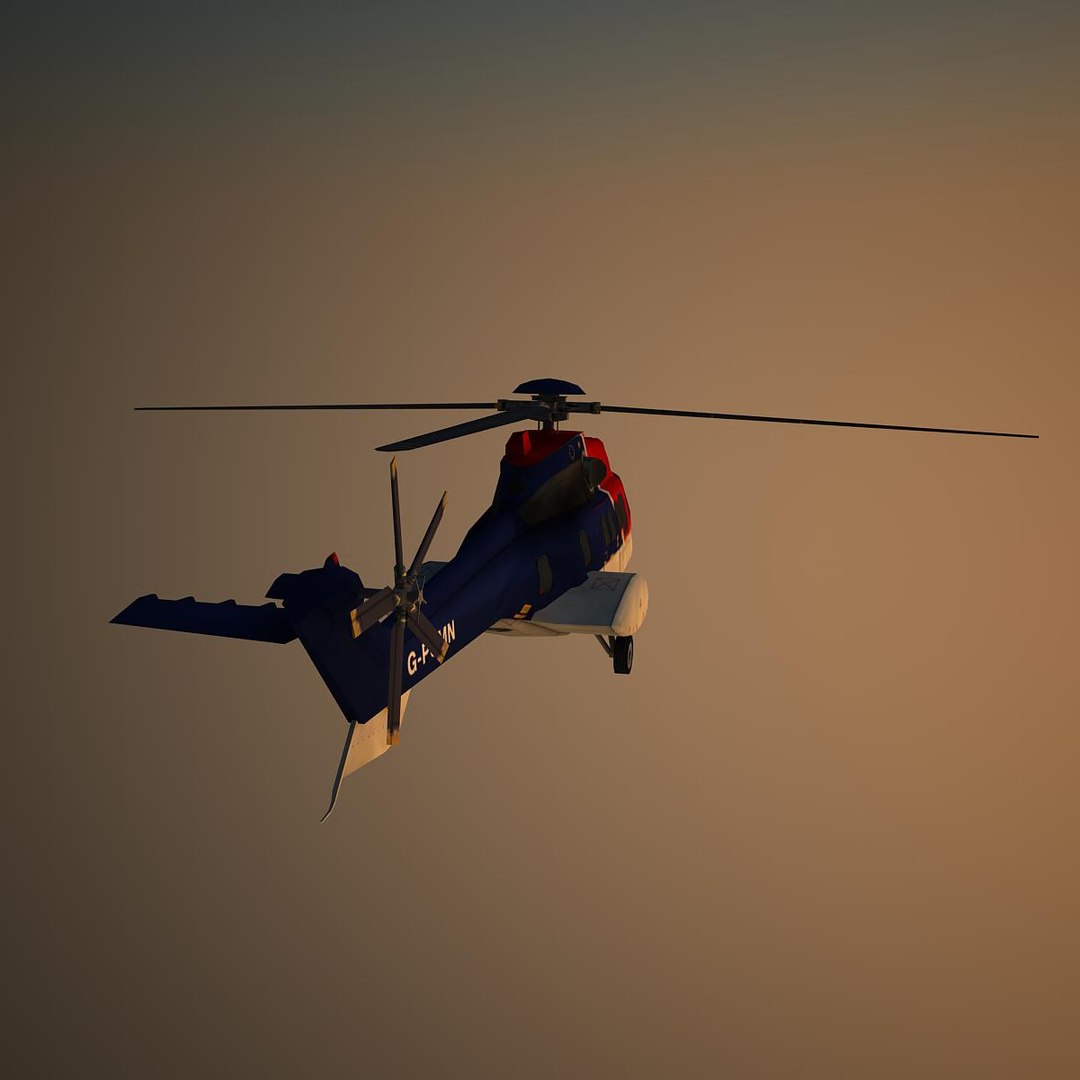 3d Model Aerospatiale Civ Helicopter