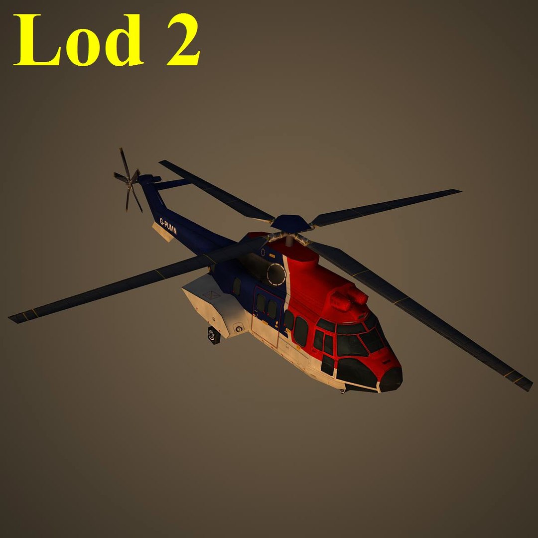 3d Model Aerospatiale Civ Helicopter
