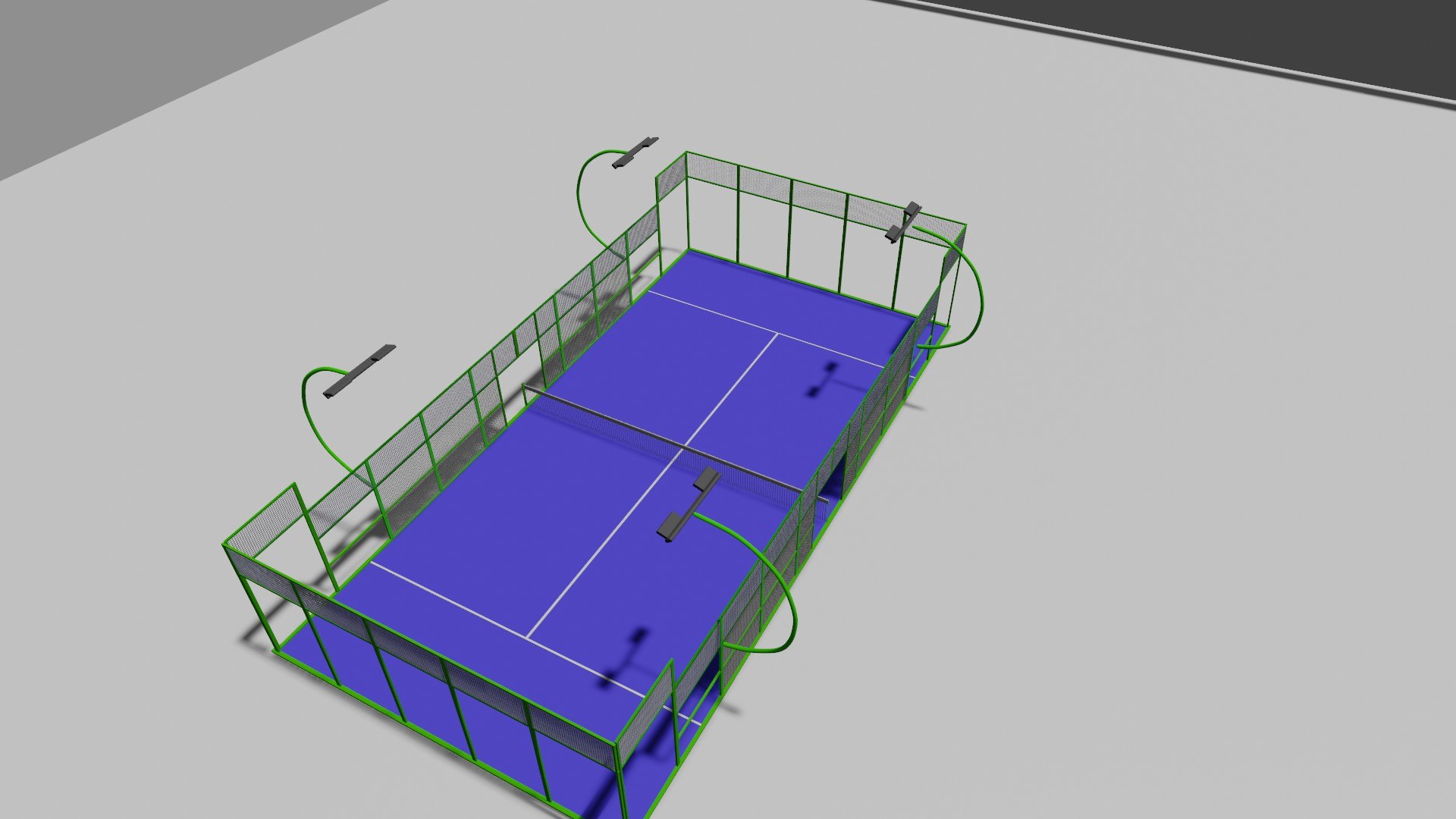 3D model padel court - TurboSquid 2171401