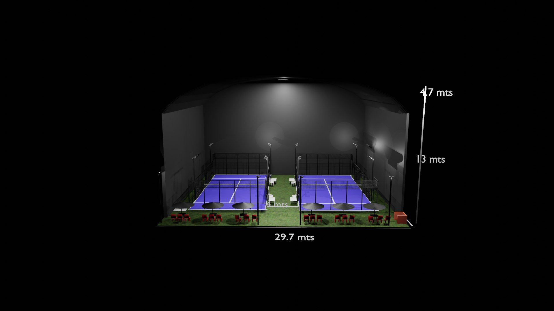 3D model padel court - TurboSquid 2171401