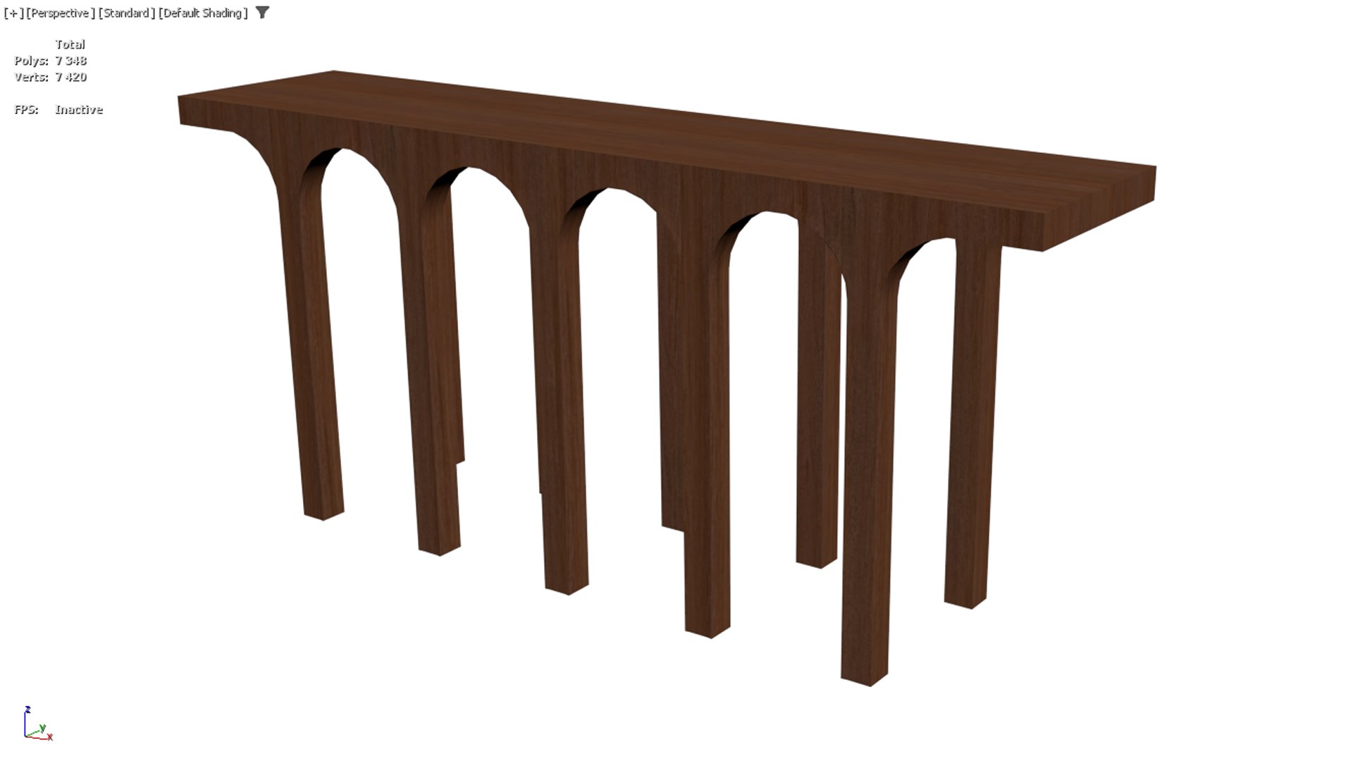 Coco Republic Console La Scala Model - TurboSquid 2212295