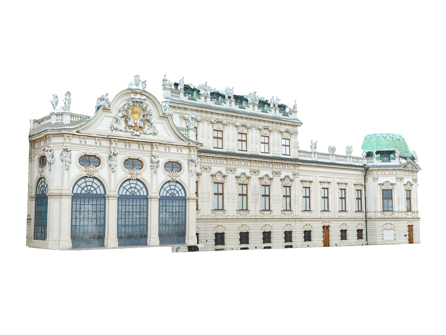 Palace baroque facade 3D model - TurboSquid 1187900