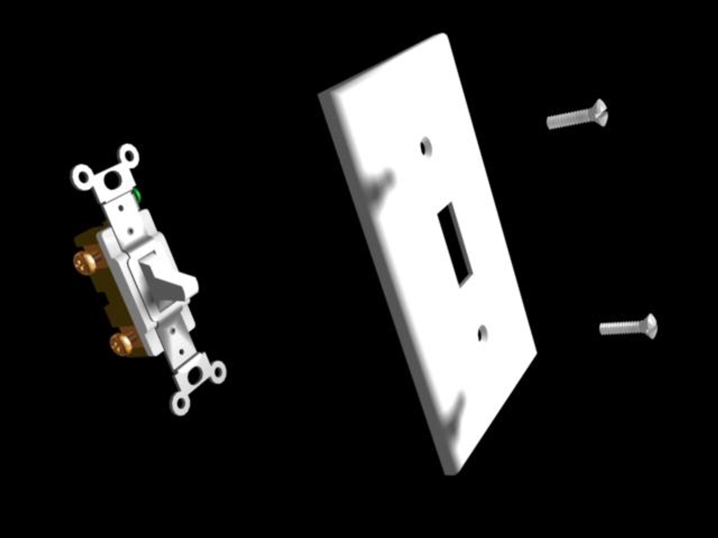3d model light switch