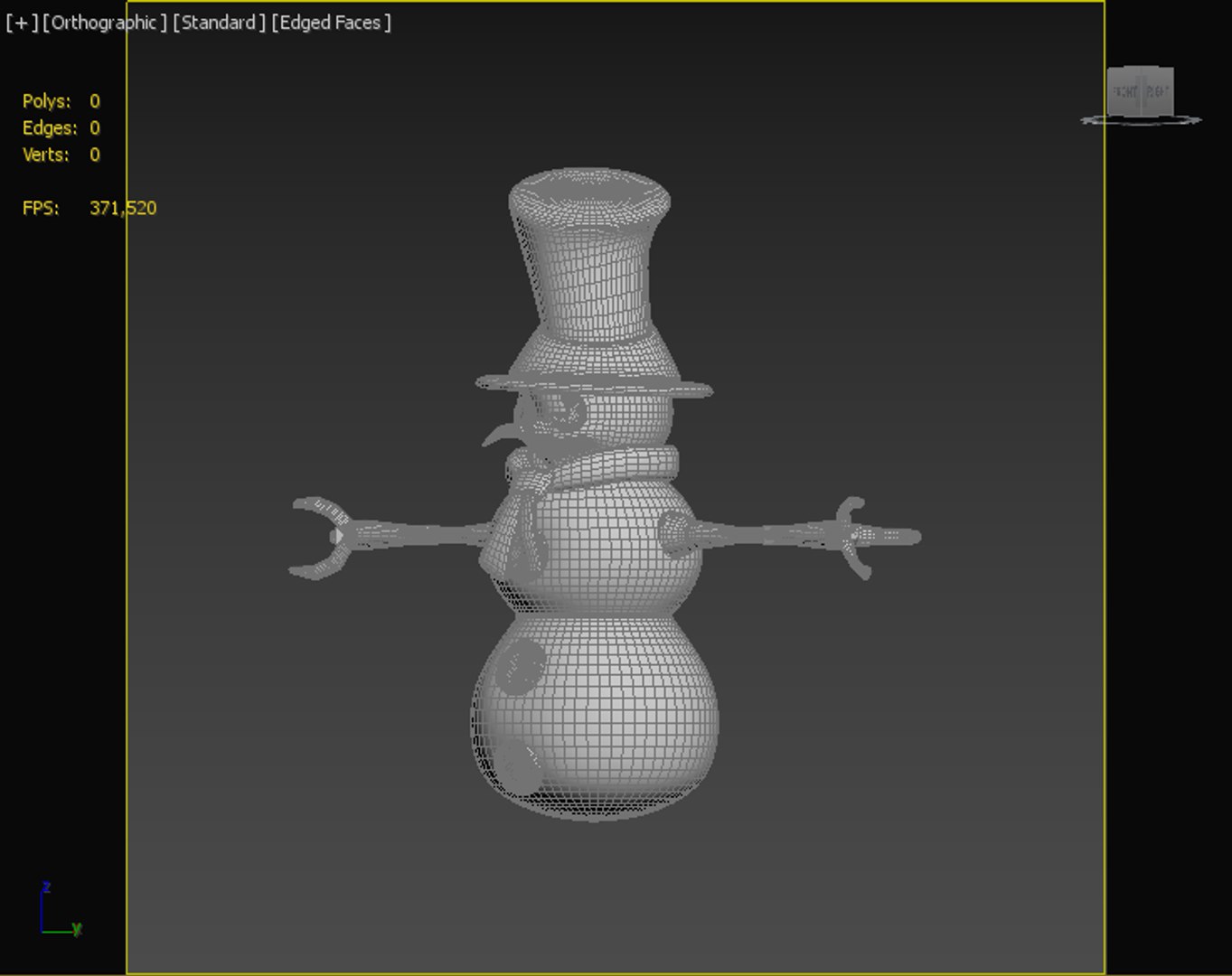 3D snowman snow rigged model - TurboSquid 1327825