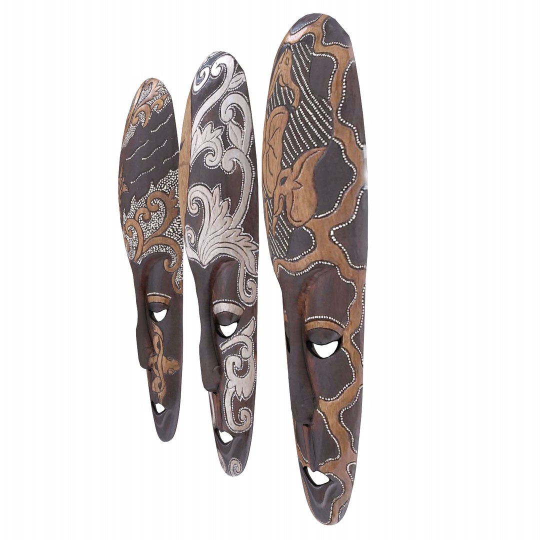 African Masks 3d Model