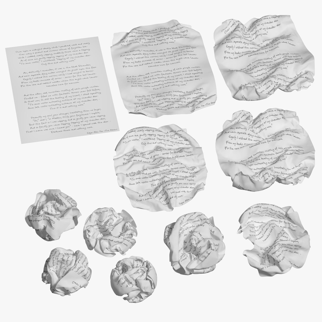 3D Crumpled Paper - TurboSquid 1470884