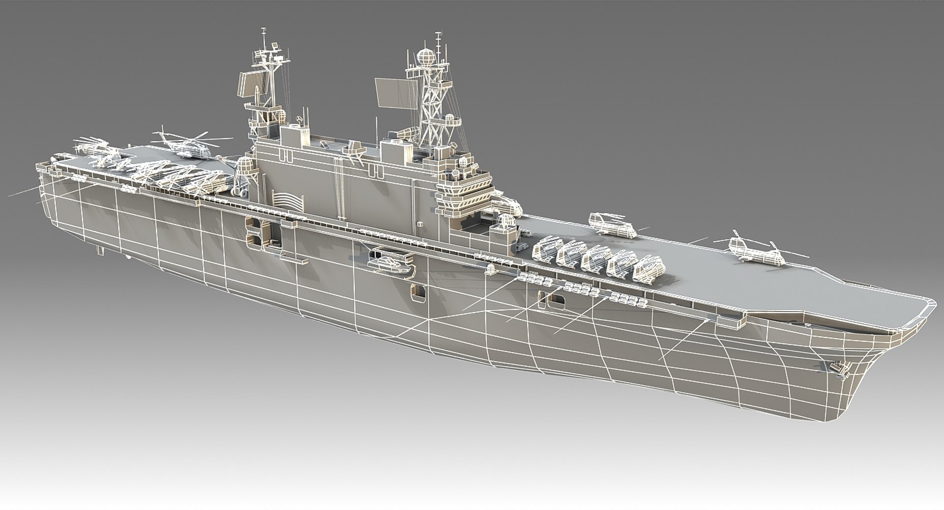 Uss Belleau Wood Lha-3 3d 3ds