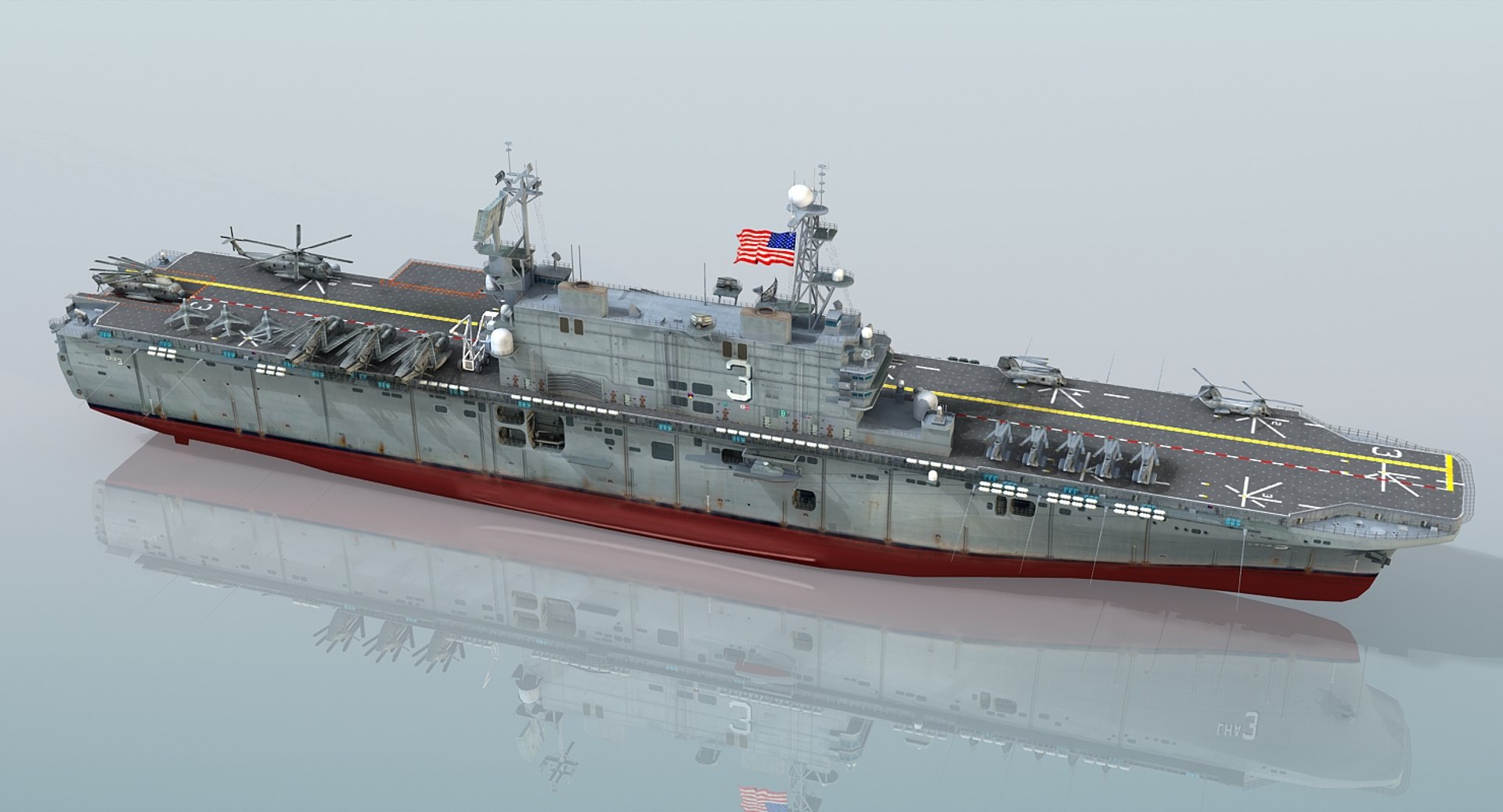 Uss Belleau Wood Lha-3 3d 3ds