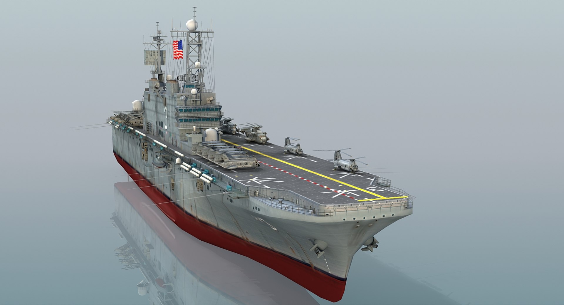 Uss Belleau Wood Lha-3 3d 3ds