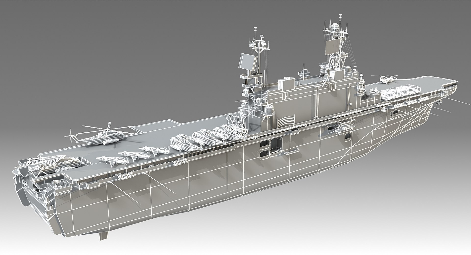 Uss Belleau Wood Lha-3 3d 3ds