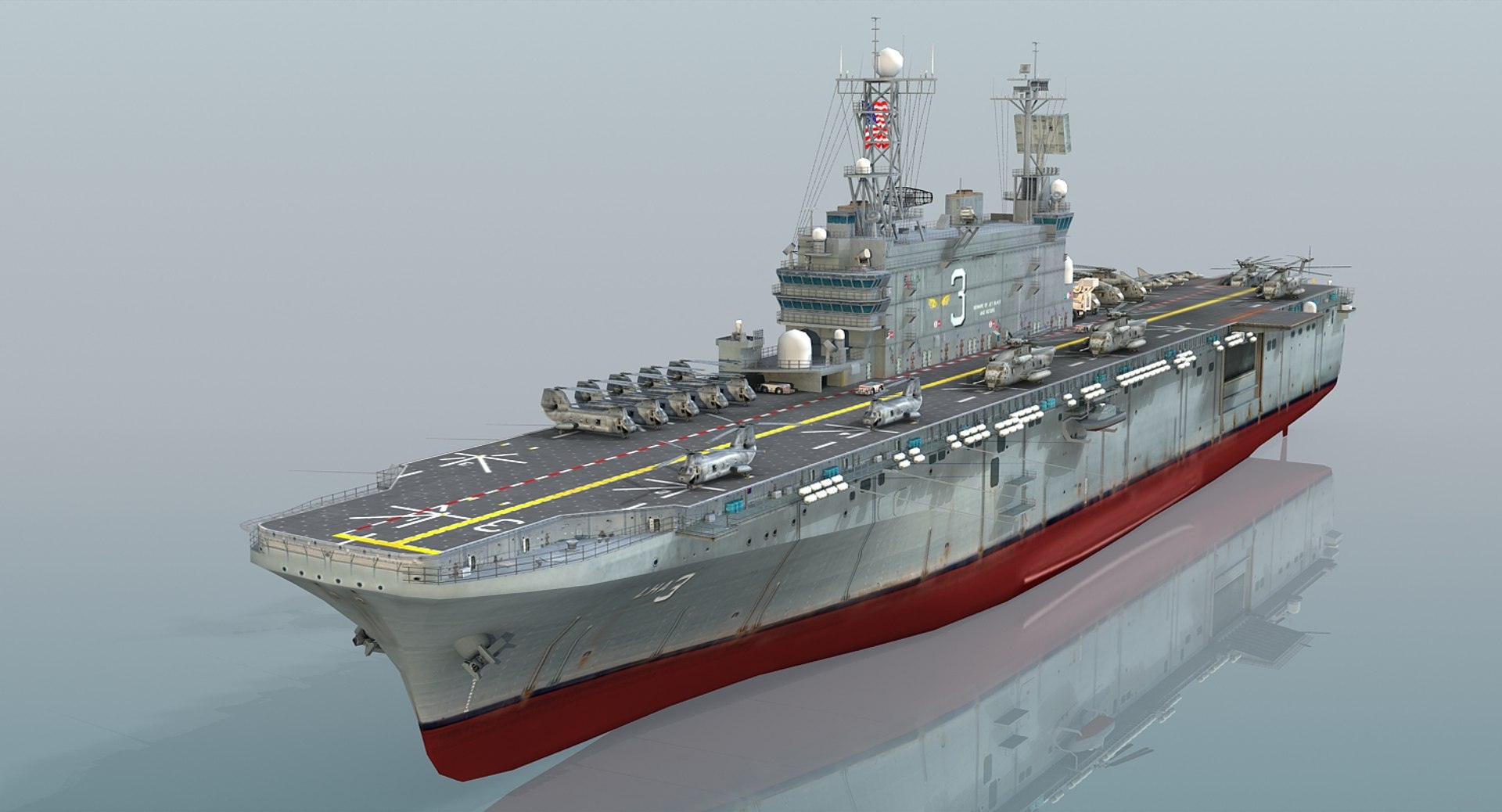 Uss Belleau Wood Lha-3 3d 3ds