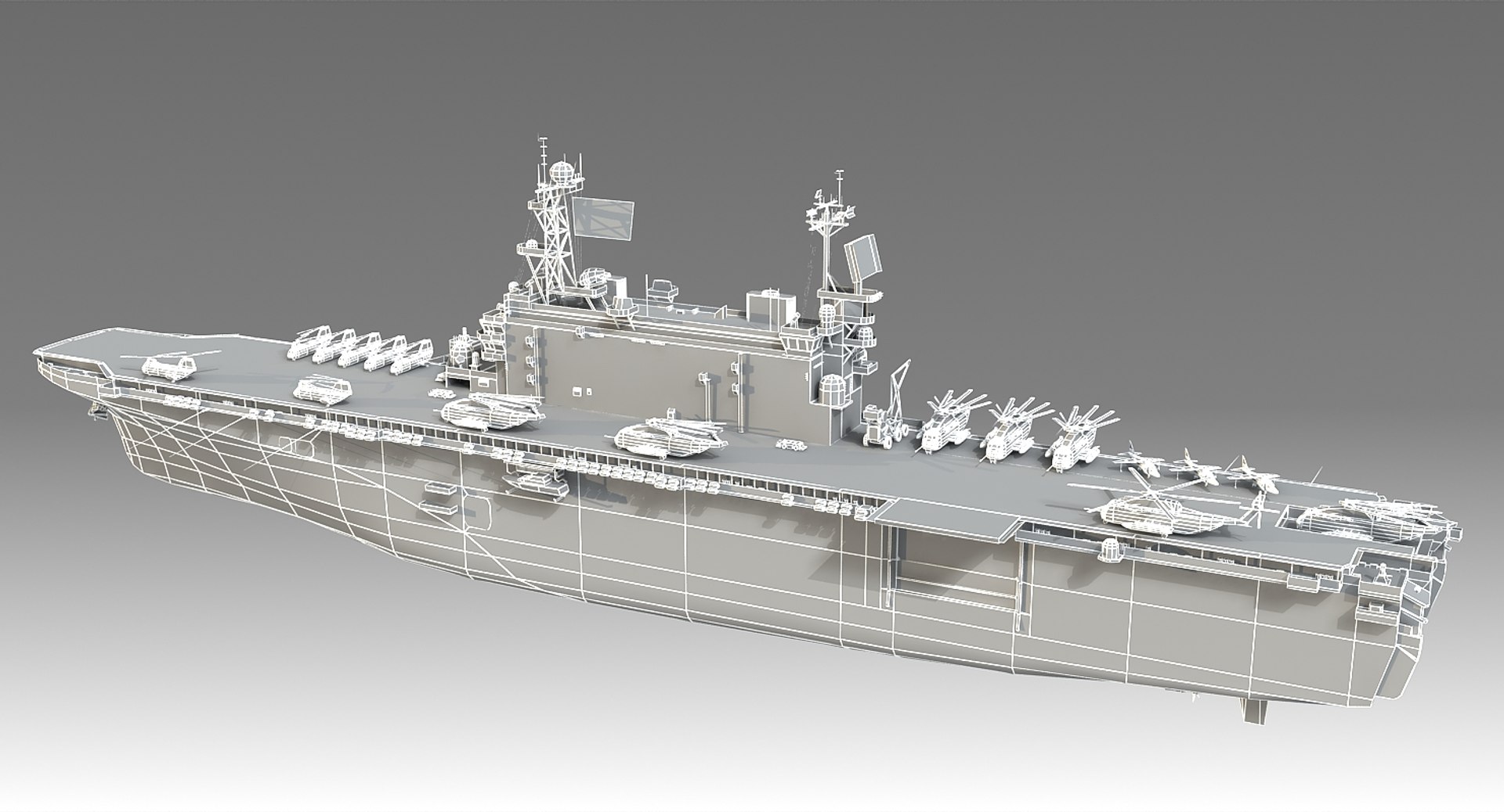 Uss Belleau Wood Lha-3 3d 3ds