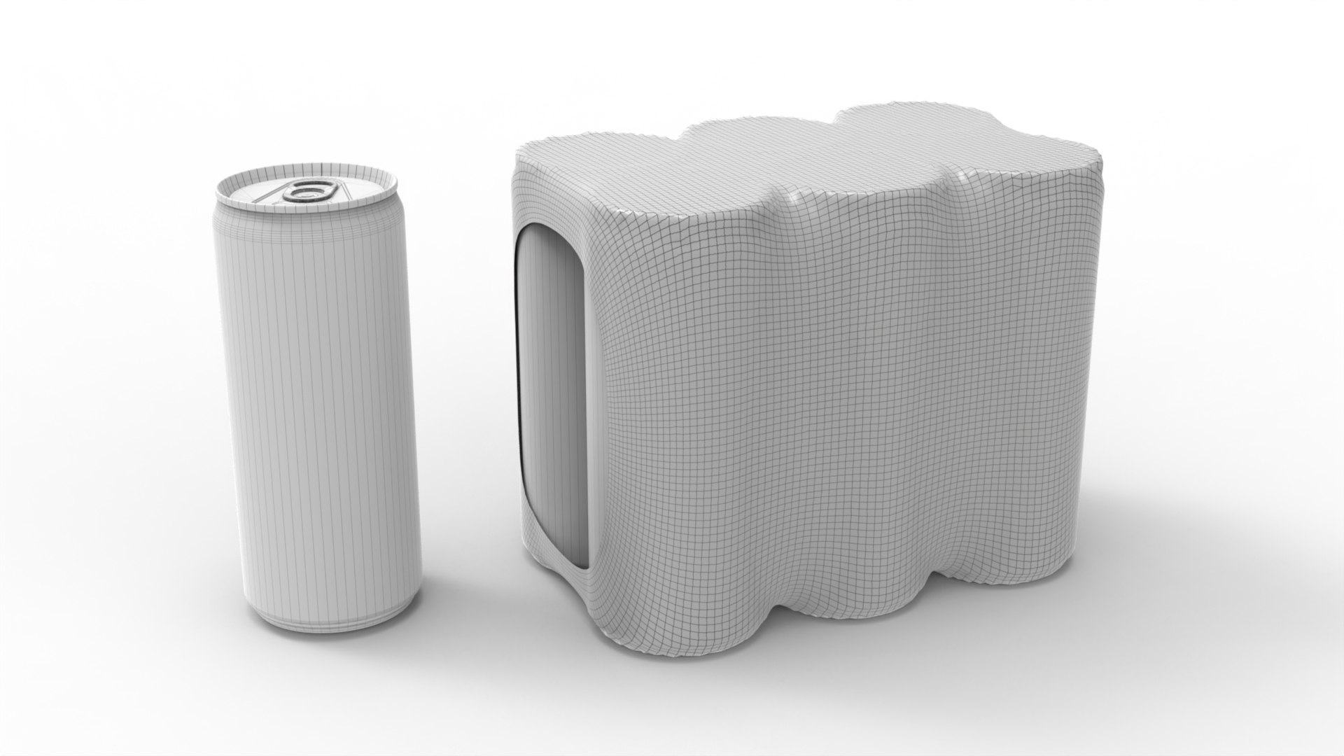 3D Model Six Pack Packaging Beverage Soda Cans 10-5oz - 310ml ...