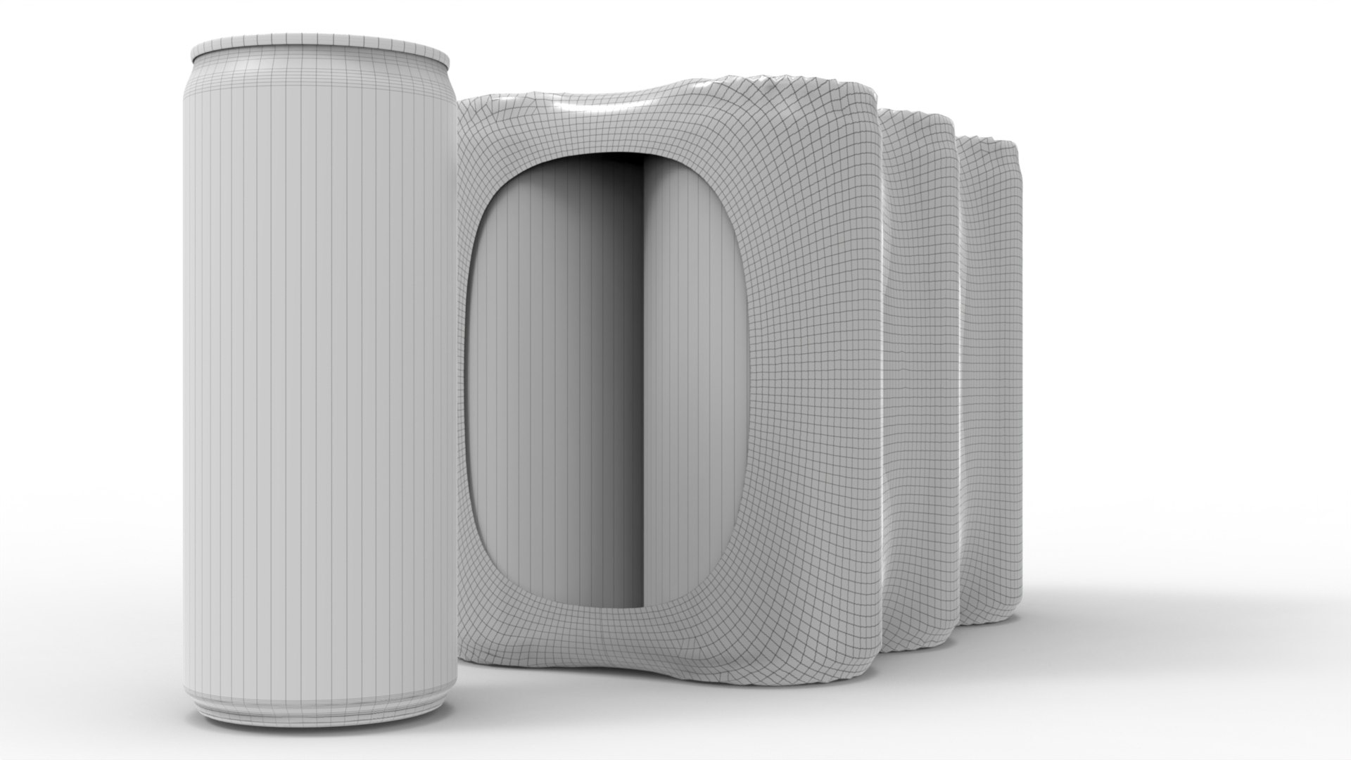 3D Model Six Pack Packaging Beverage Soda Cans 10-5oz - 310ml ...