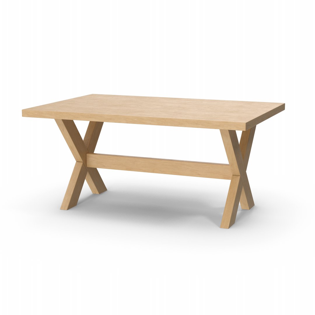 3D Wooden Table - TurboSquid 2126230