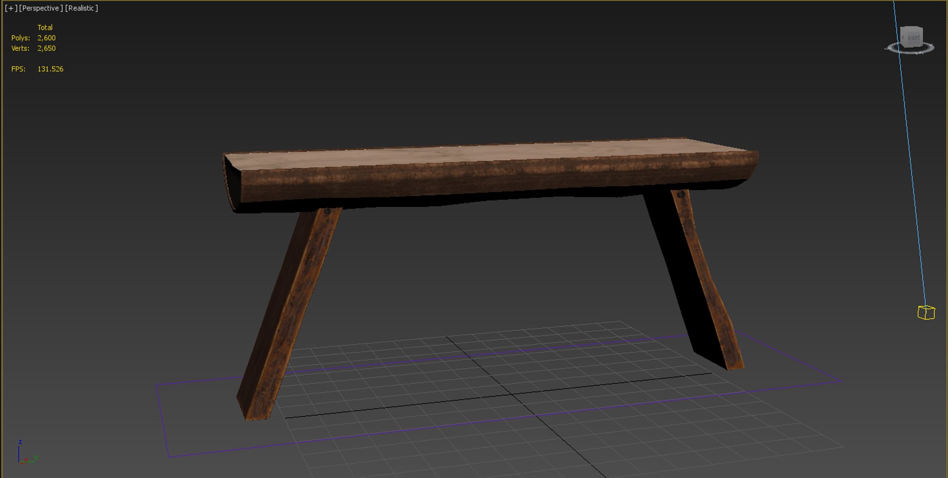 Wood table model - TurboSquid 1367861