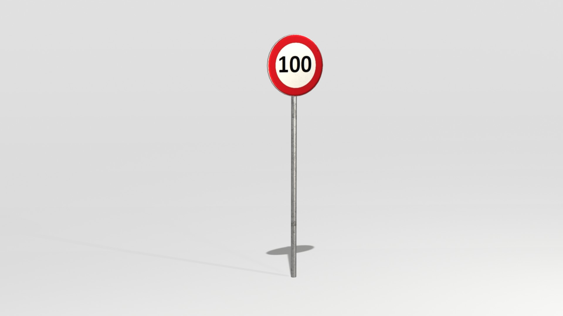 3D Traffic Sign Speed Limit 100 - TurboSquid 2144690