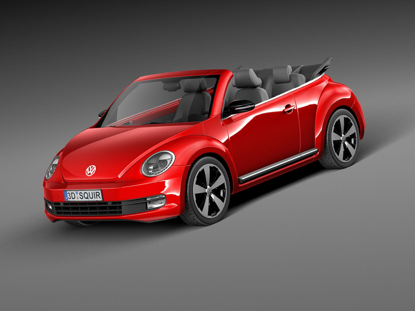 Lwo Volkswagen Beetle Convertible Car